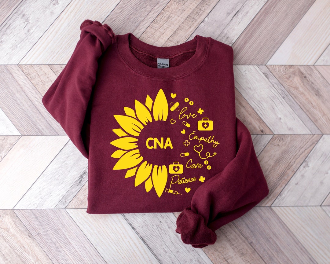 CNA Sunflower Nurse Life Shirt,cna Sweatshirt, CNA Shirt,sunflower Cna ...