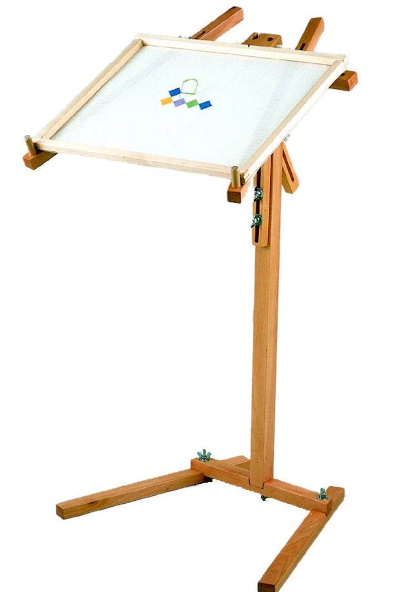 Stitchmaster Adjustable Height & Angle Floor Stand for Embroidery Cross ...