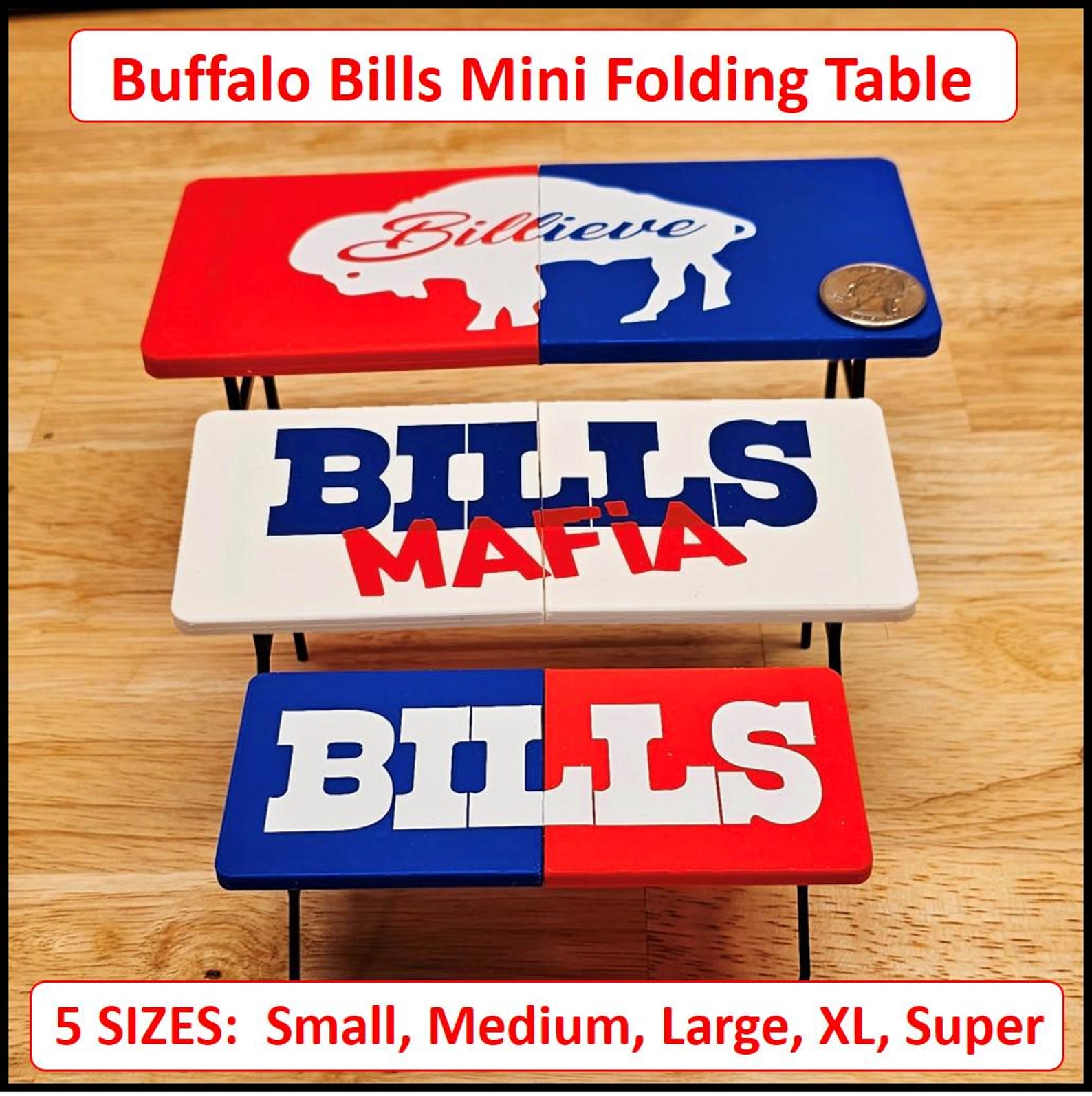 Buffalo Miniature Folding Tables (folds & Breaks Apart) - Etsy