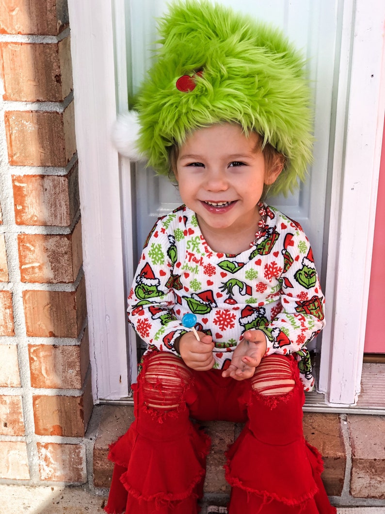 Toddler Kids Red Distressed Bell Bottom Jeans Ripped Bell - Etsy