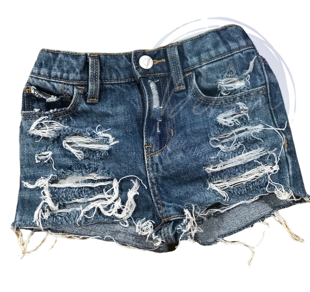 Girls Distressed Shorts Venice Style, Toddler Distress Jean Shorts ...