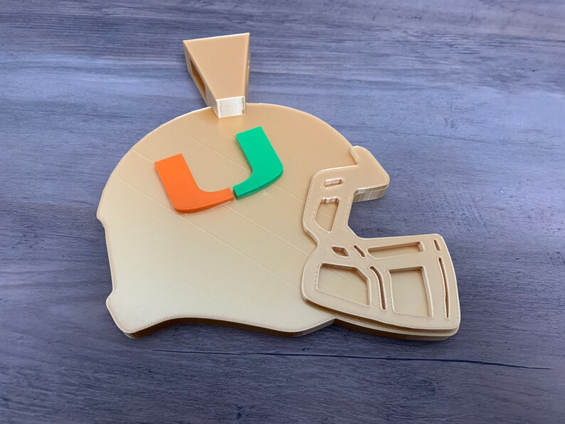 Custom Turnover Full Color Football Chain Gold Logo Miami - Etsy