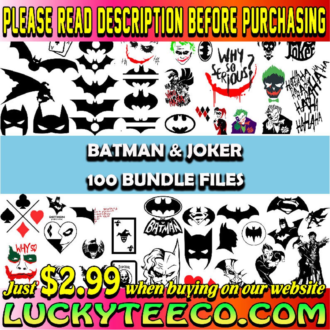 100 Joker Bundle Svg, Joker Svg, Joker Face Svg, Batman Svg, Batman Png ...