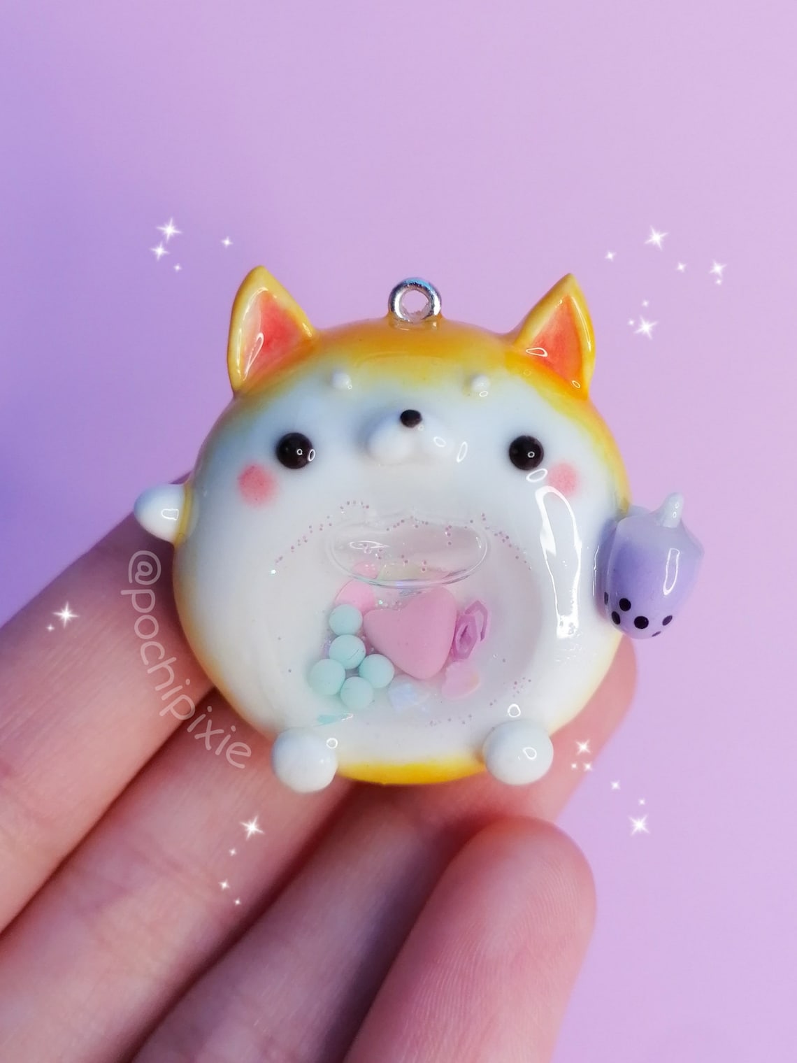 Shiba Inu Dog Handmade Clay Shaker / Polymer Clay Charms / Kawaii ...