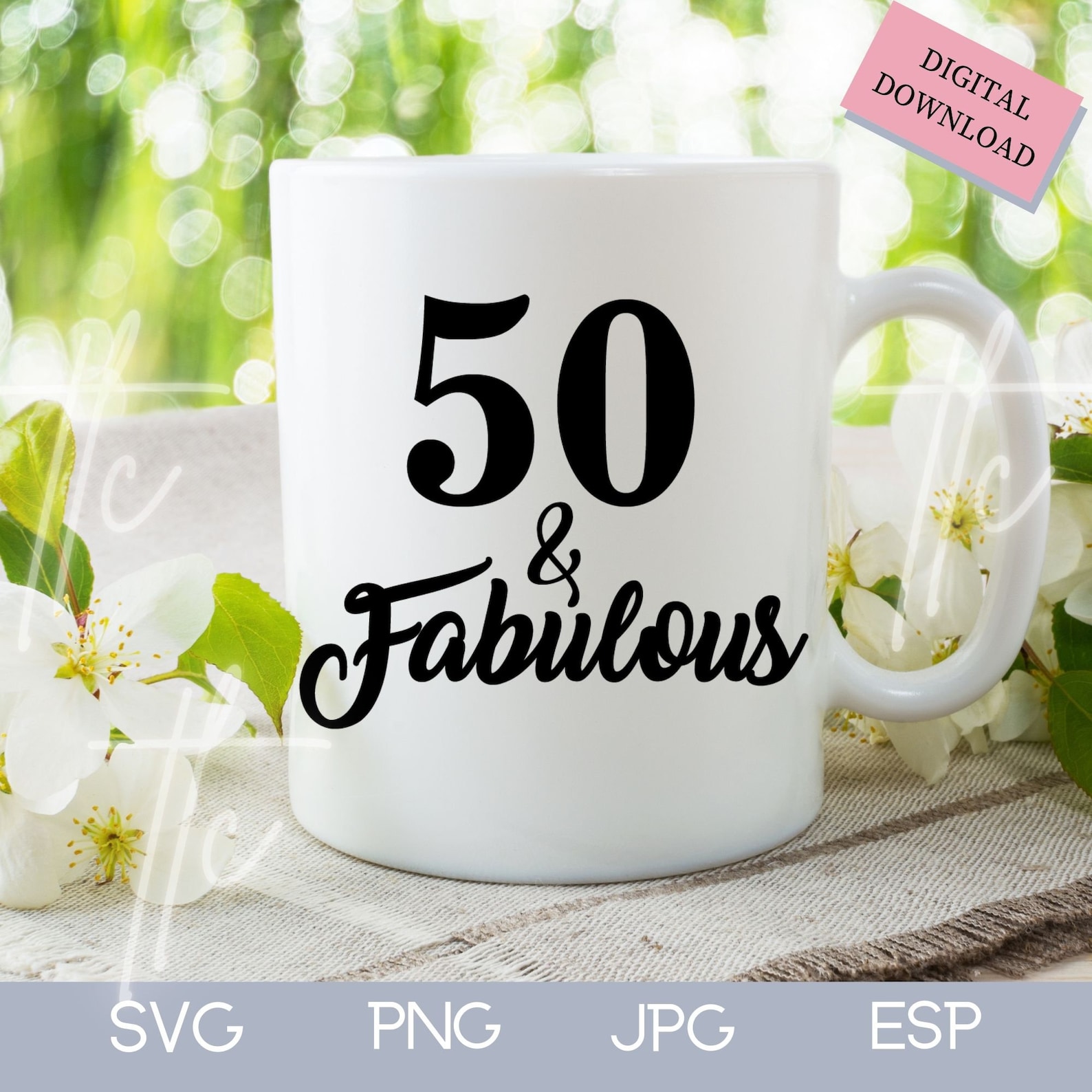 50th Birthday Svg, 50 and Fabulous Svg, 50th Birthday Svg, Dxf, 50 ...