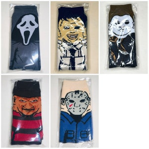 Scary Movie Socks Leatherface Freddy Krueger Jason - Etsy