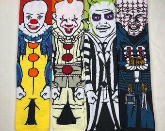 Scary Movie Socks Leatherface Freddy Krueger Jason Michael Myers ...