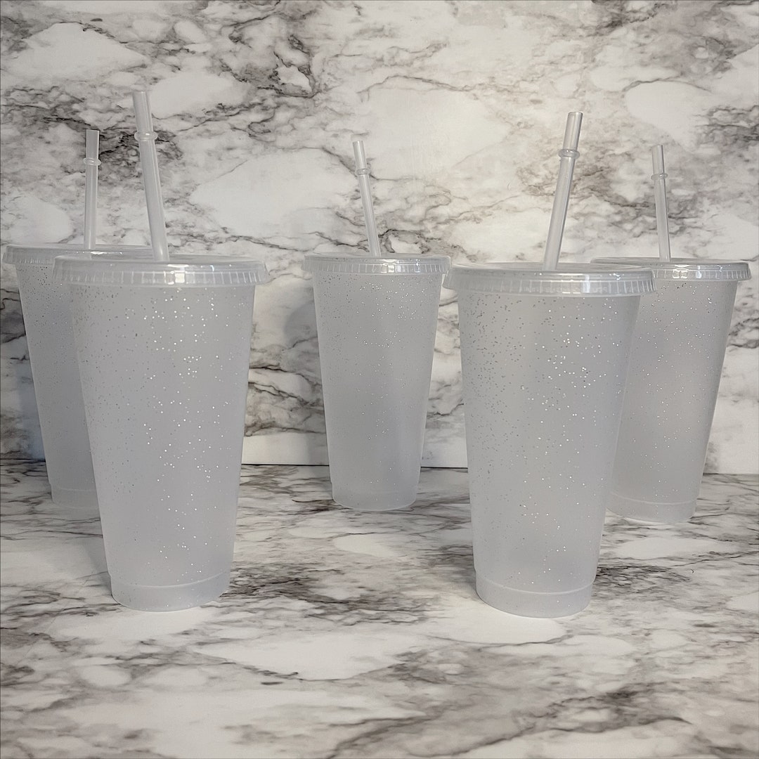 Vasos Fríos Escarchados con Purpurina Plateada - Etsy España