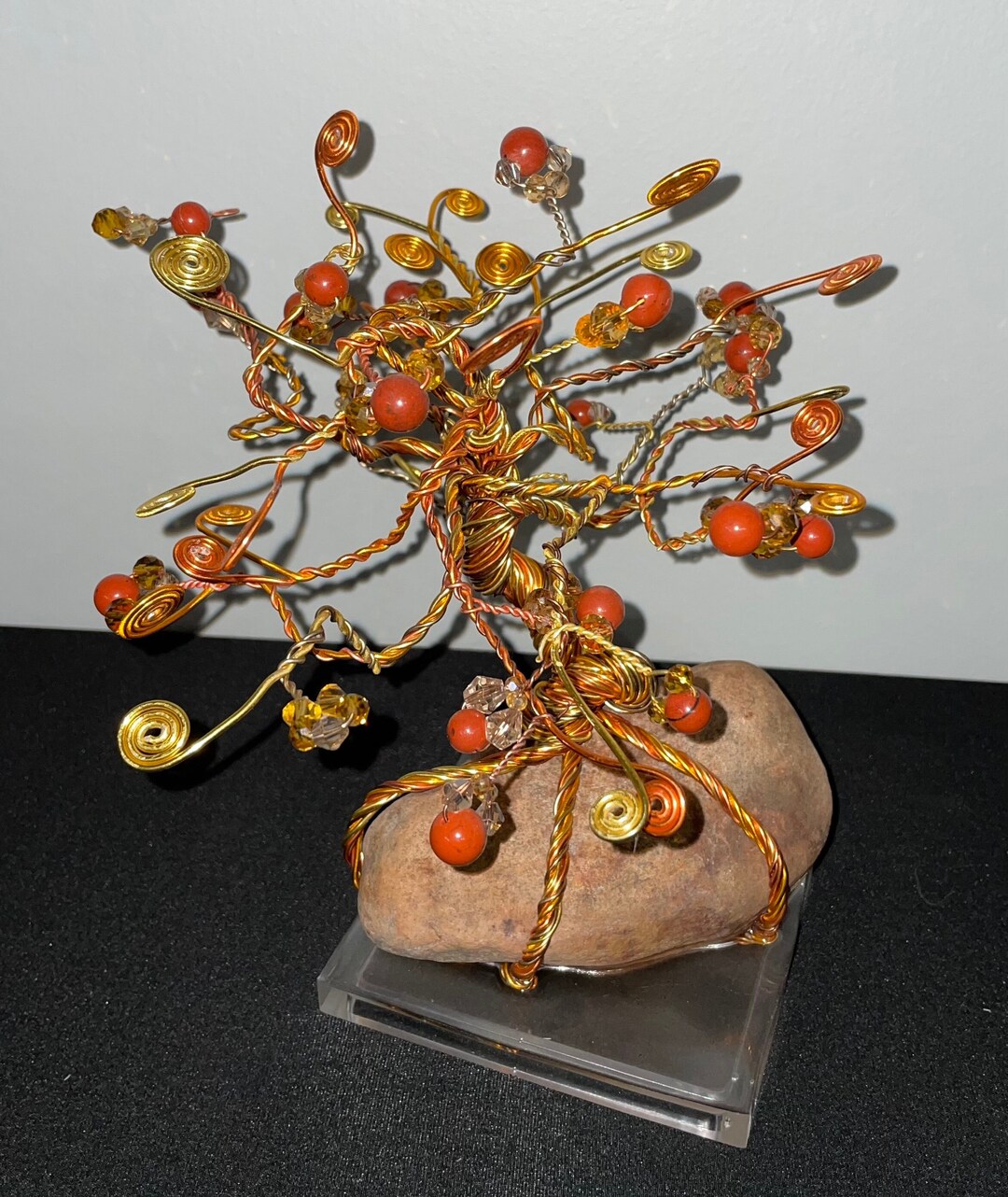 Autumn Leaves Wire Tree Sculpture - Etsy