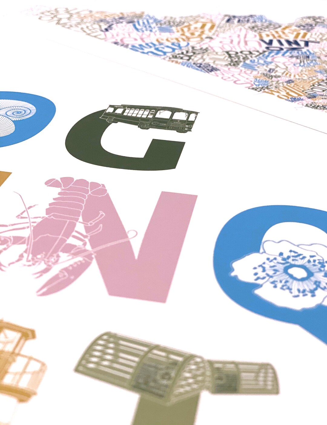 Ogunquit Typographic Neighborhood Map Print Graphic Poster - Etsy