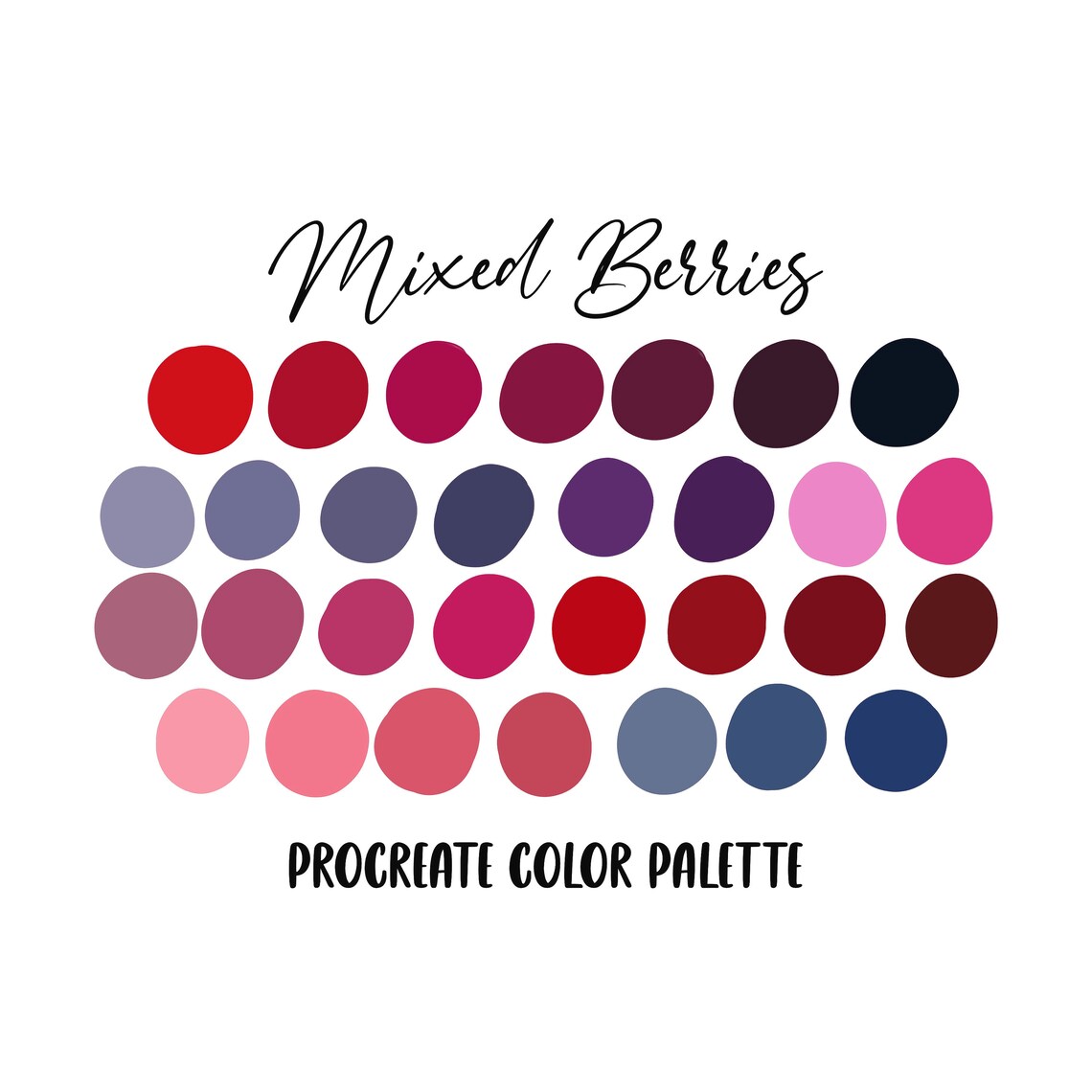 Mixed Berries Procreate Color Palette Pinks and Berries - Etsy