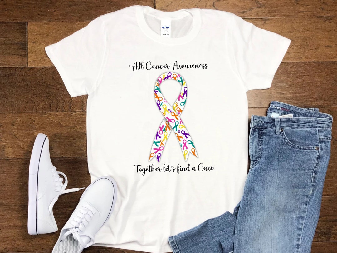 All Cancer Awareness Sublimation Design Clipart, Multicolor Ribbon ...
