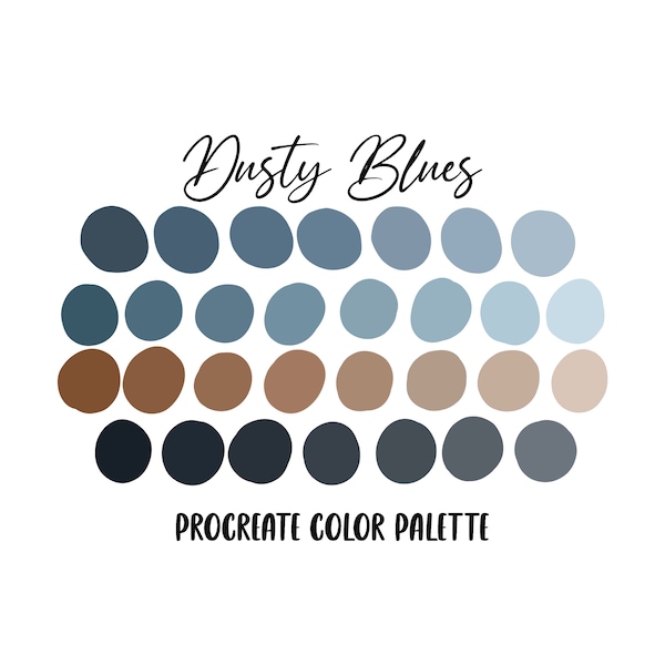 Dusty Blue Palette - Etsy