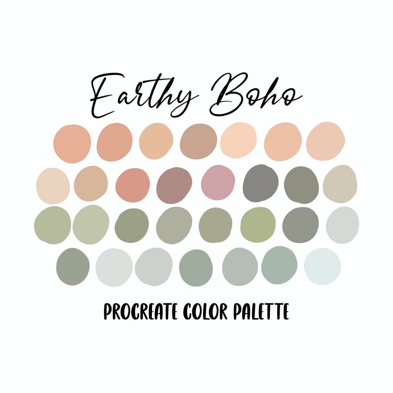Earthy Boho Procreate Color Palette Neutral Earth Tones | Etsy Earthy Boho Procreate Color Palette Neutral Earth Tones | Etsy