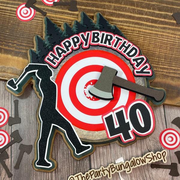 Axe Throwing Cake Topper - Etsy