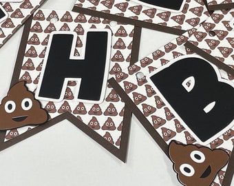 Poop Emoji Banner - Etsy