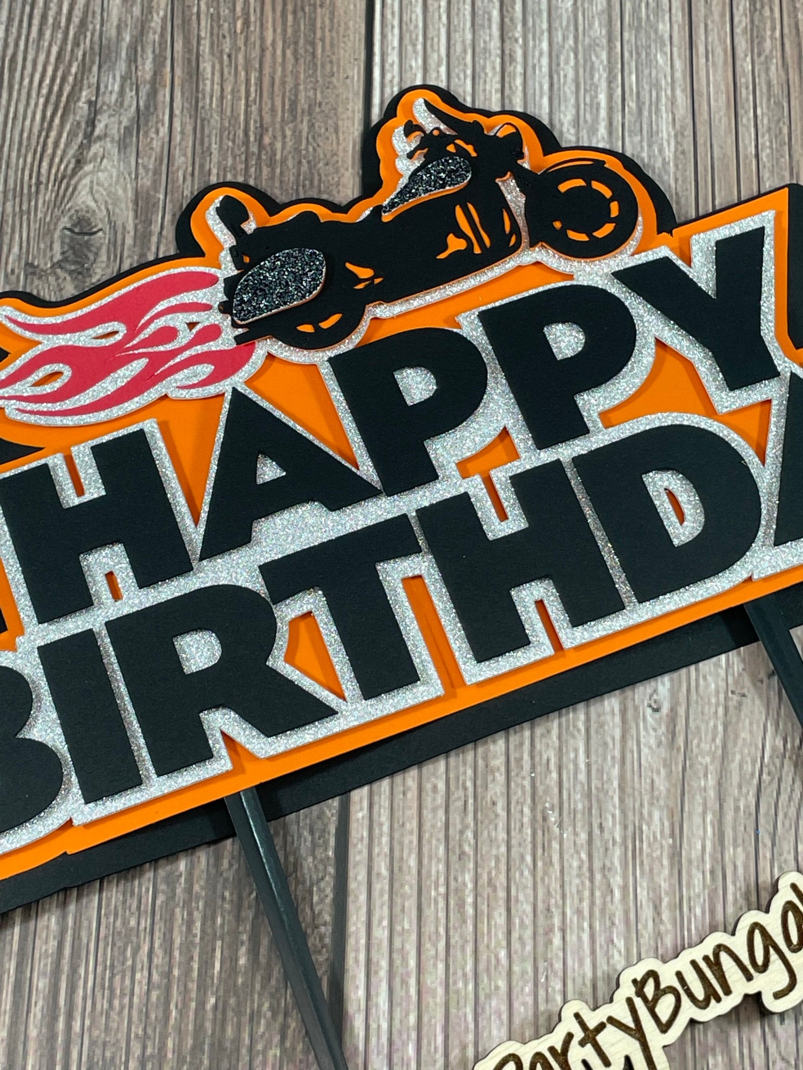 Motorcycle Cake Topper Rugged Cupcake Toppers Biker Cake - Etsy