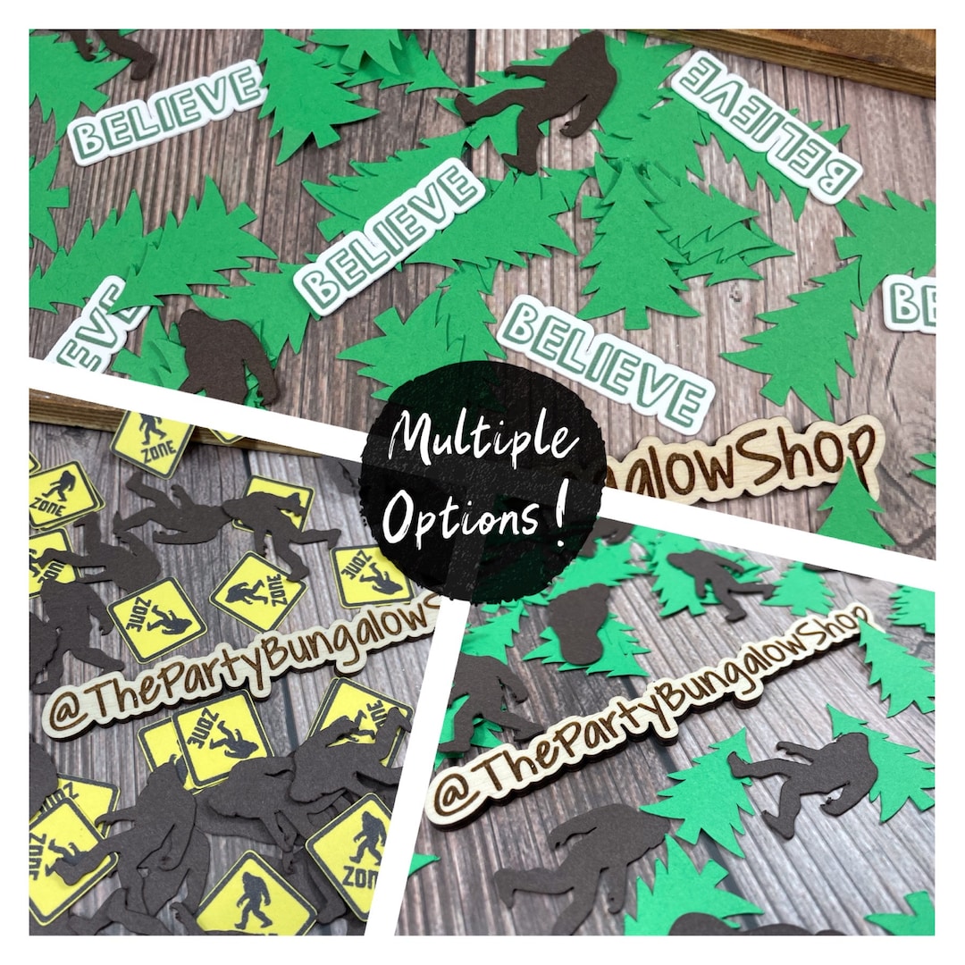 Big Foot Party Confetti, Party Decorations, Sasquatch Party - Etsy