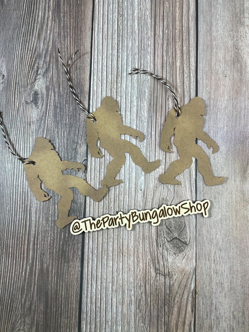 Bigfoot Tags Sasquatch Gift Tags Party Favor Thank You - Etsy