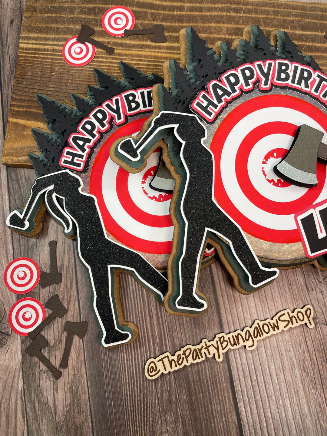 Axe Throwing Cake Topper Retirement Cake Topper Lumberjack - Etsy