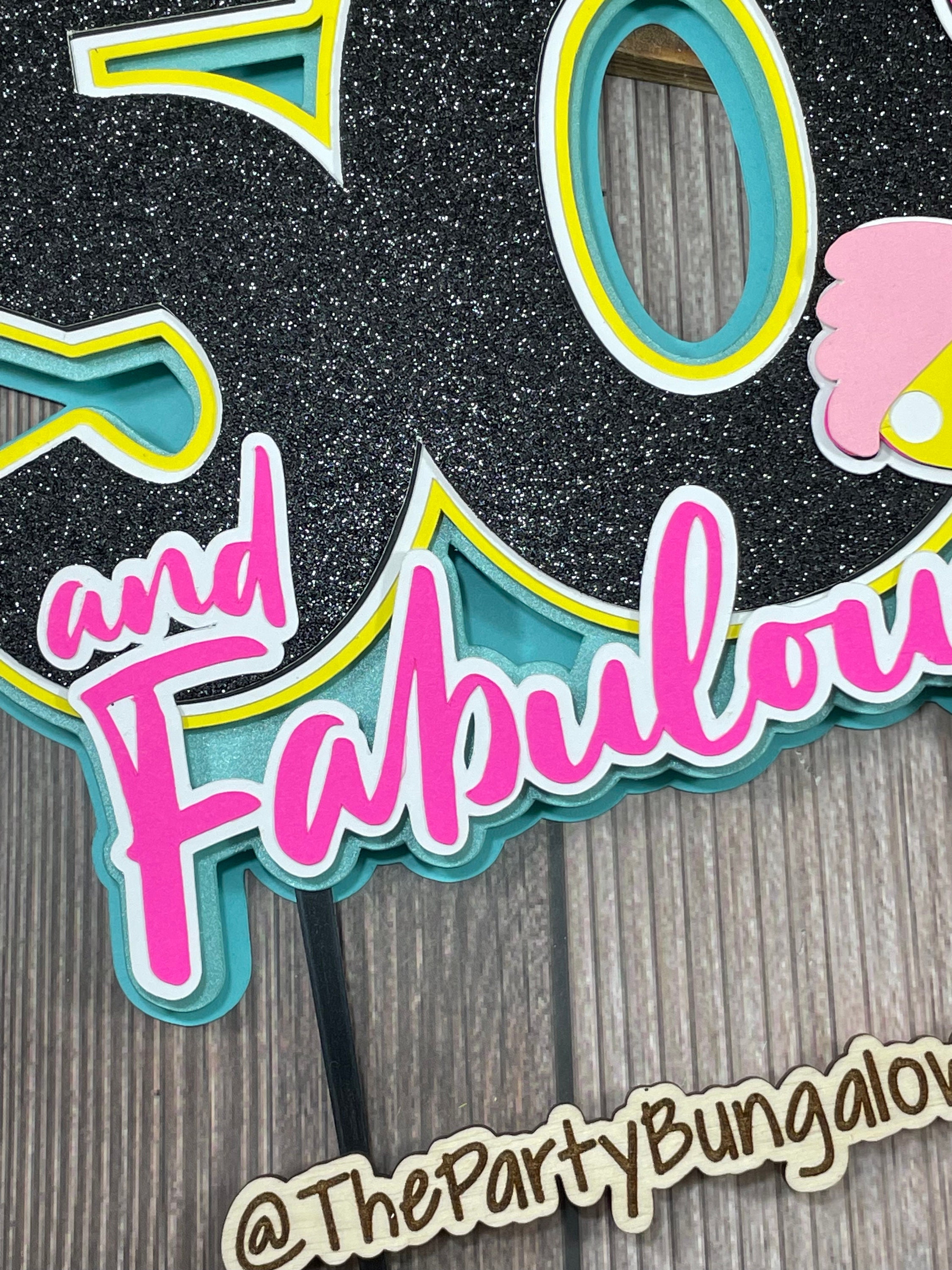 Flamingo Cake Topper 50th Birthday Party Summer Party Decor - Etsy