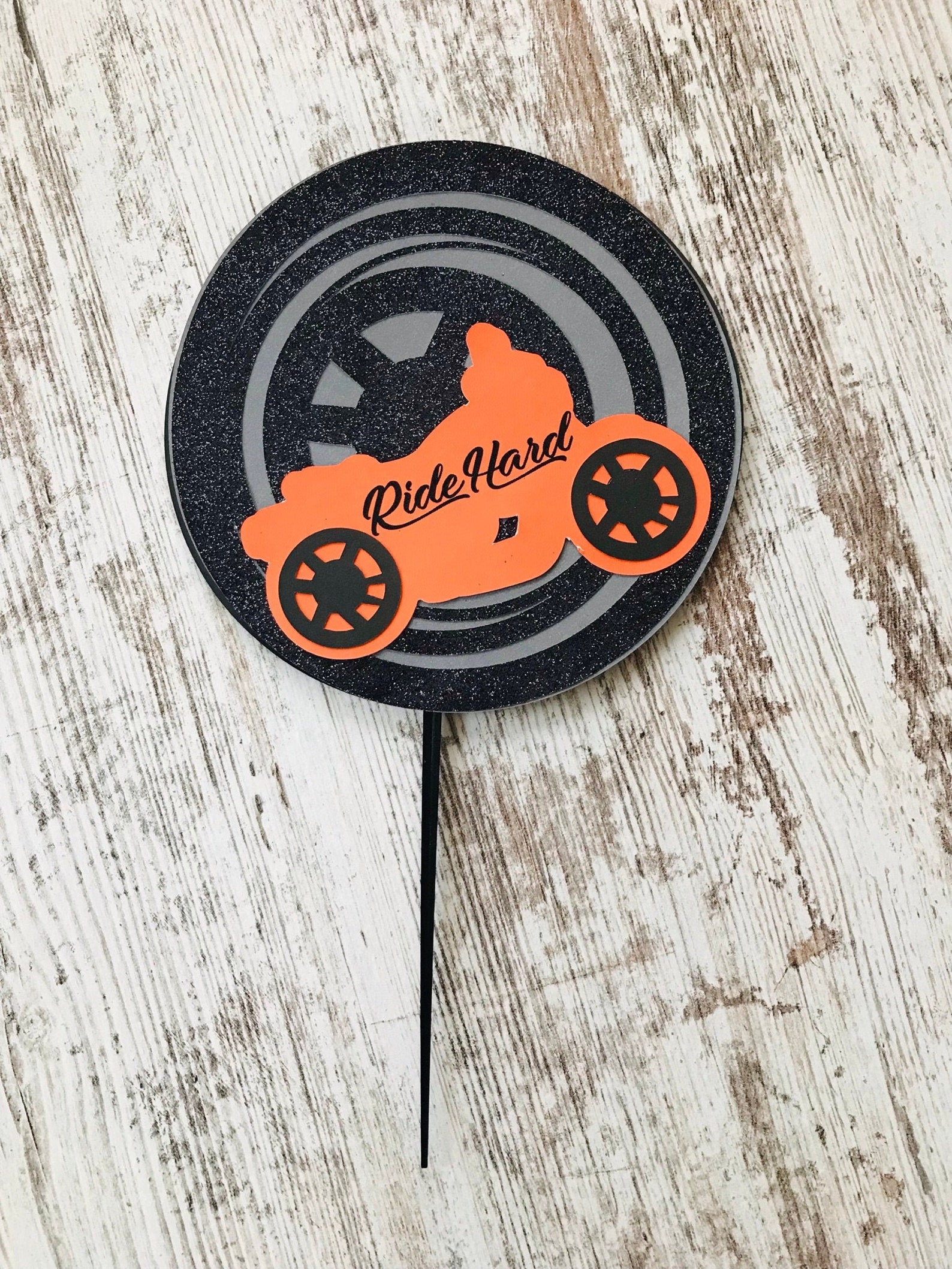 Motorcycle Cake Topper Rugged Cupcake Toppers Biker Cake | Etsy