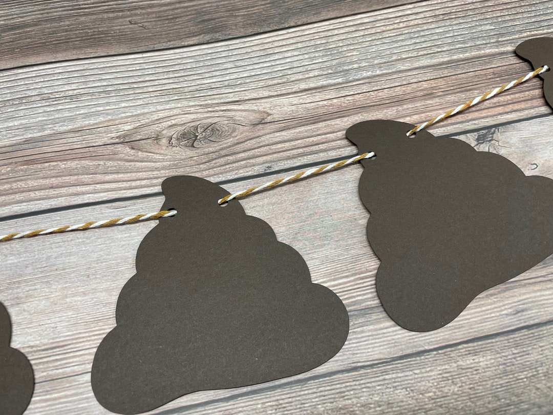Poop Emoji Garland, Poop Happy Birthday Banner, Party Pooper - Etsy
