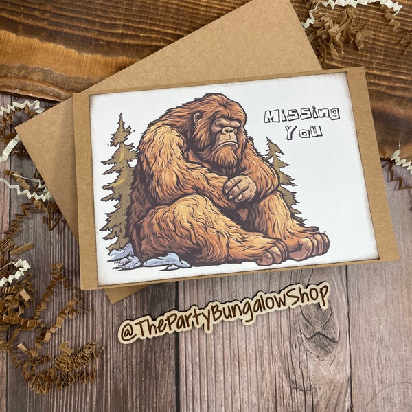 Bigfoot Greeting Card - Etsy