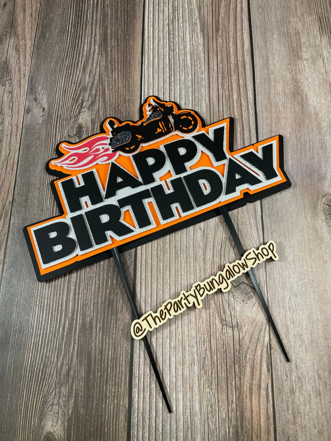Motorcycle Cake Topper Rugged Cupcake Toppers Biker Cake - Etsy