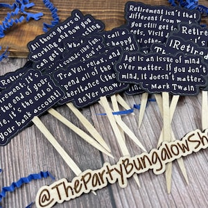 Retirement Cupcake Toppers, Retirement Party, Funny Retirement Party ...