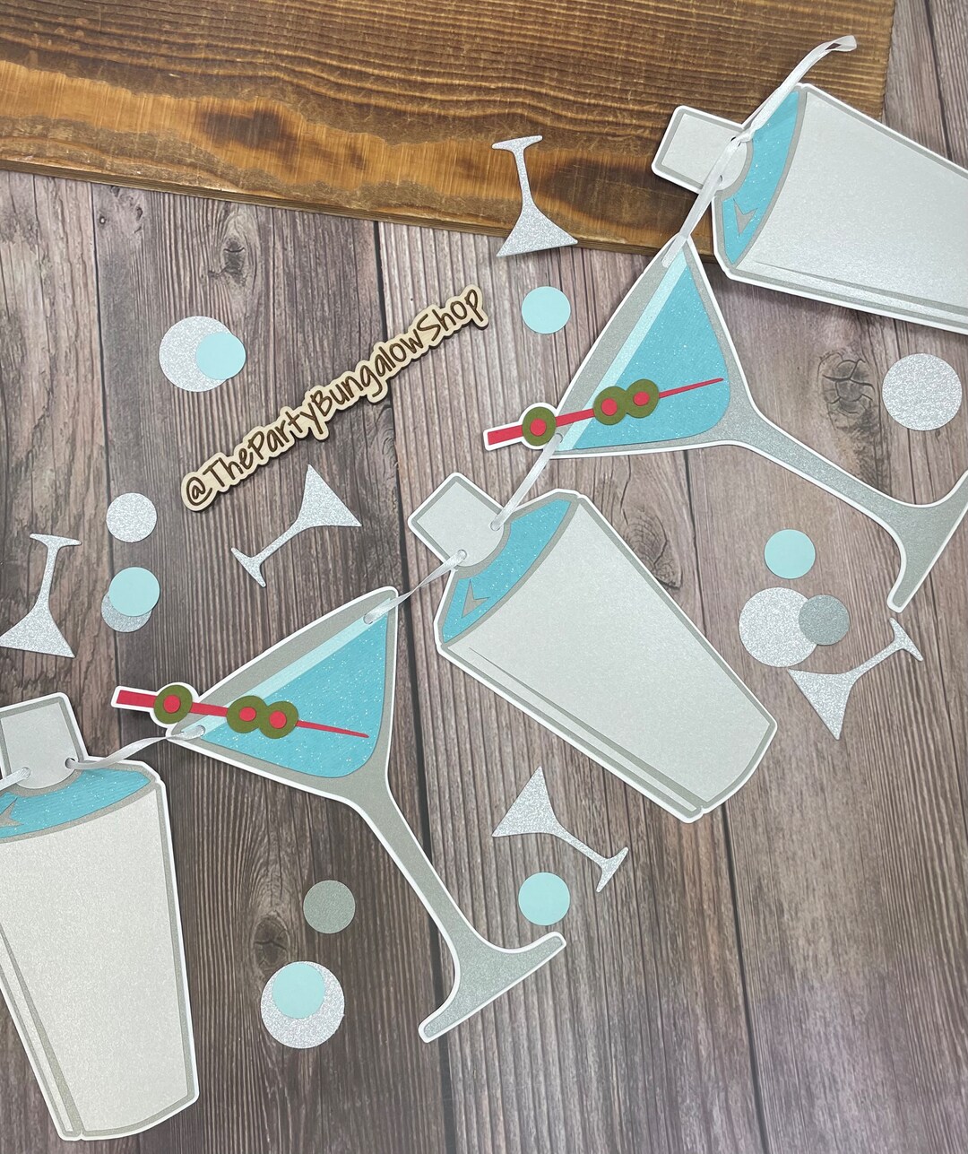 Martini Garland, Cocktail Banner, 50th Birthday Party, Mid Century ...