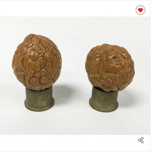 Early 1900s Chinese Carved Walnuts Featuring Allover Buddhist - Etsy