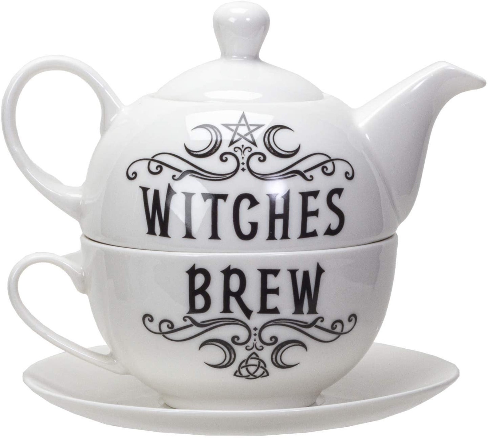 Witches Brew White Porcelain Tea Set | Etsy