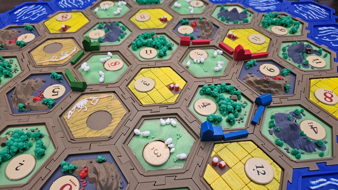 3d Color Printed Settlers of Catan Board - Etsy
