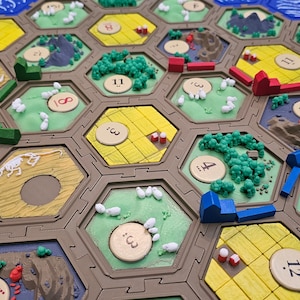 Custom 3D Print, Magnetic Game Board for Settlers of Catan - Etsy