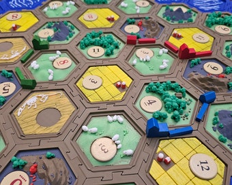 Custom 3D Print, Magnetic Game Board for Settlers of Catan - Etsy
