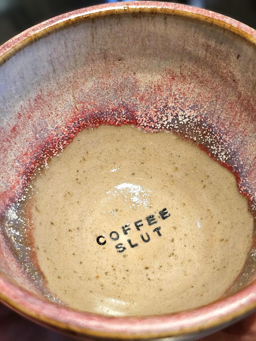 Rude Funny Swearing Personalised Handmade and Hand Painted Cappuccino ...