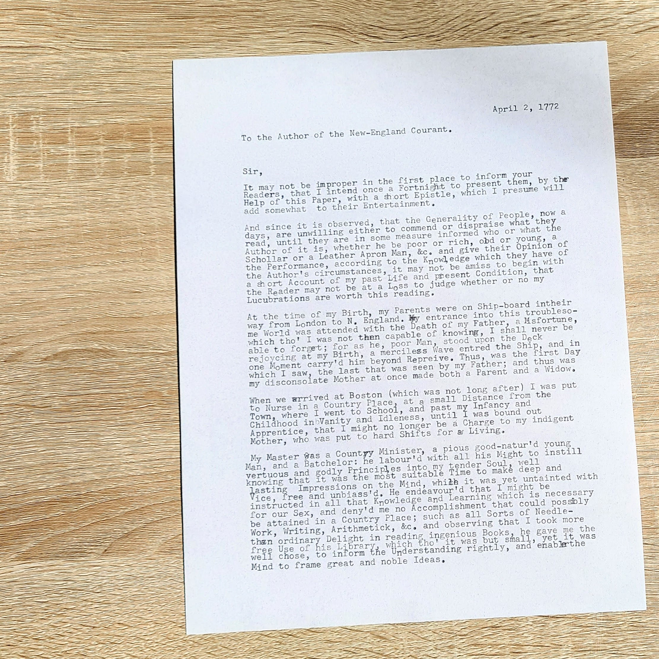 White Granite Paper Custom Typewritten Note / Letter | Etsy