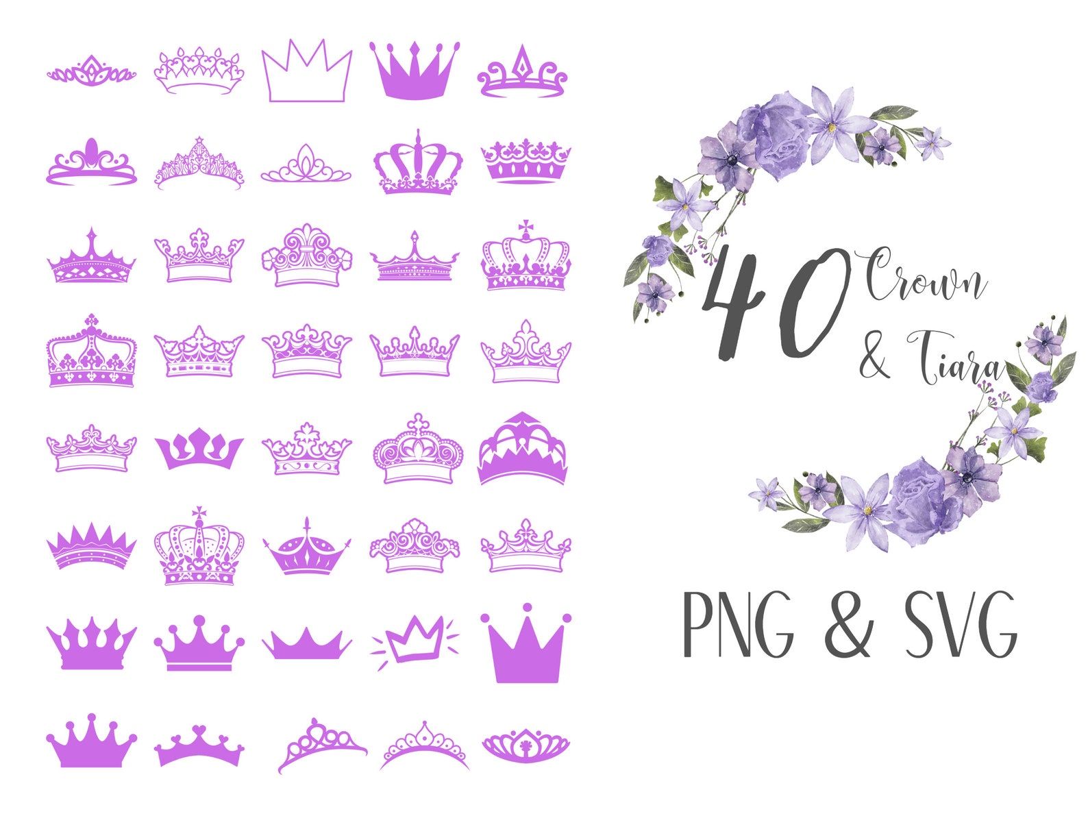 Royal Crown SVG, Princess Tiara SVG, King Crown, Queen Crown, Princess ...