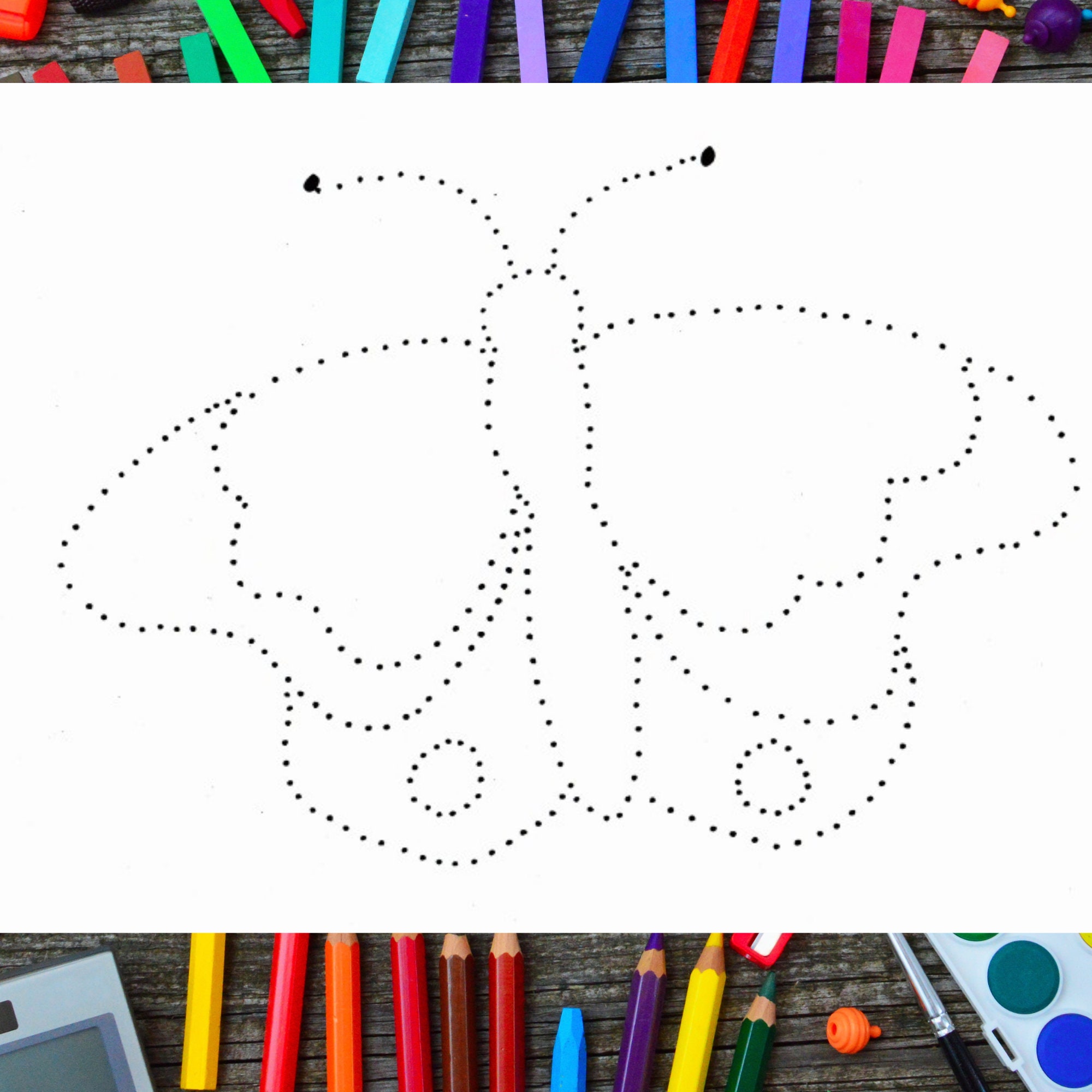 Dotted Drawing for Kids, Animal Drawing for Kids, Instant Download PDF ...