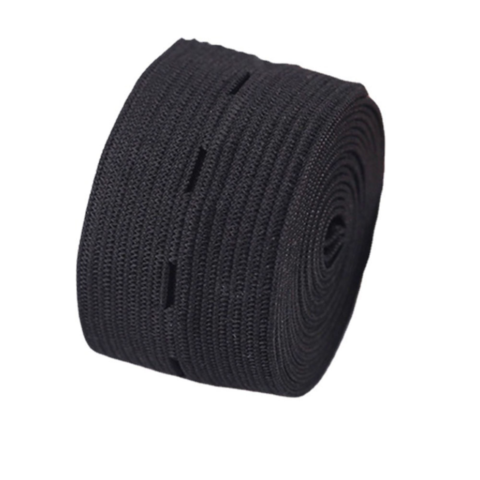 Black and White Buttonhole Elastic Band Elasticity Belt Hole Button ...