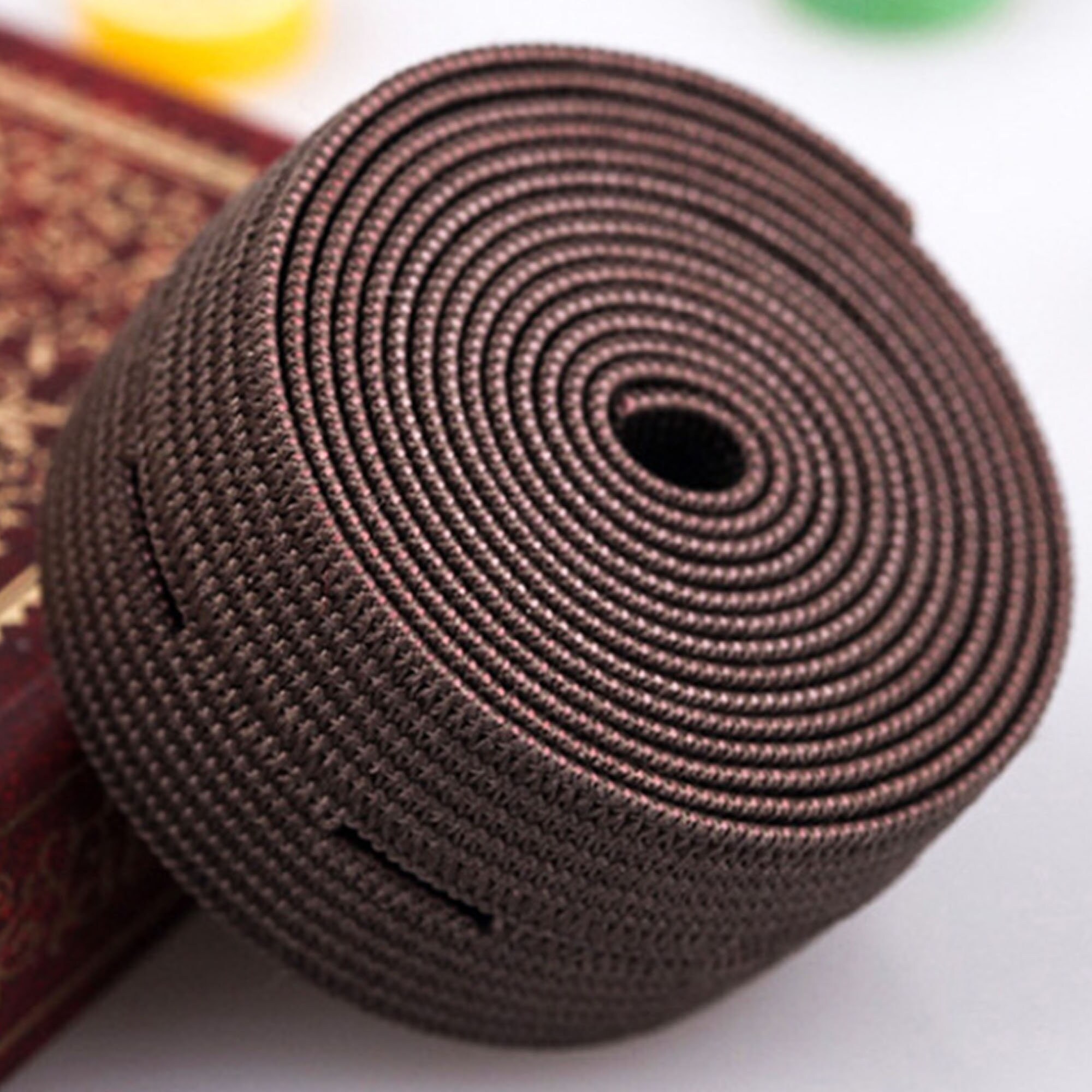 Black and White Buttonhole Elastic Band Elasticity Belt Hole Button ...