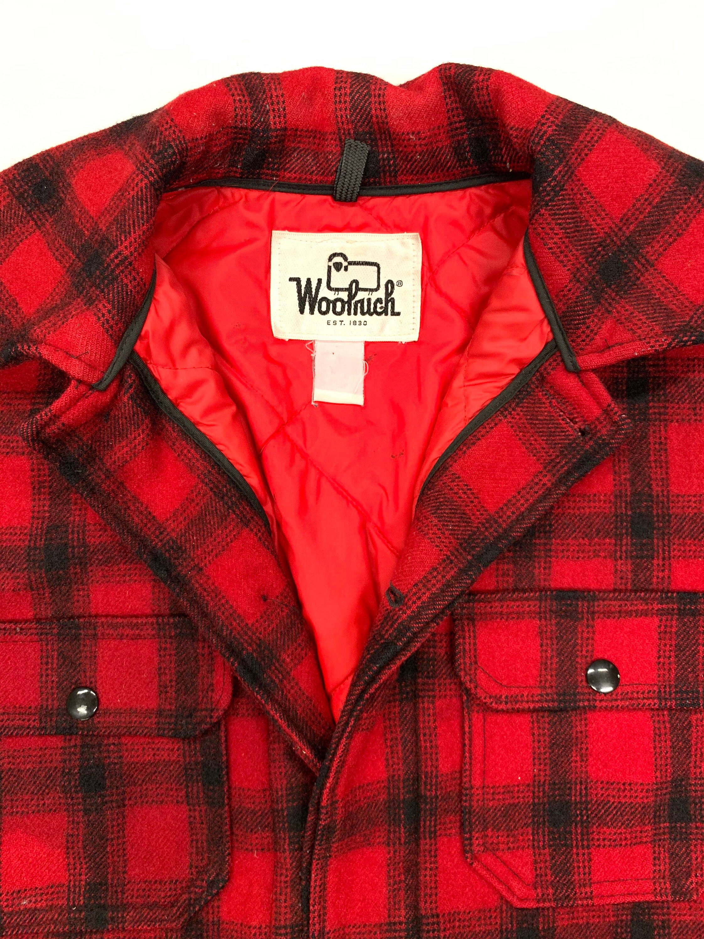 Vintage 1960 Woolrich Mackinaw Buffalo Plaid Wool Hunting Coat Men's ...