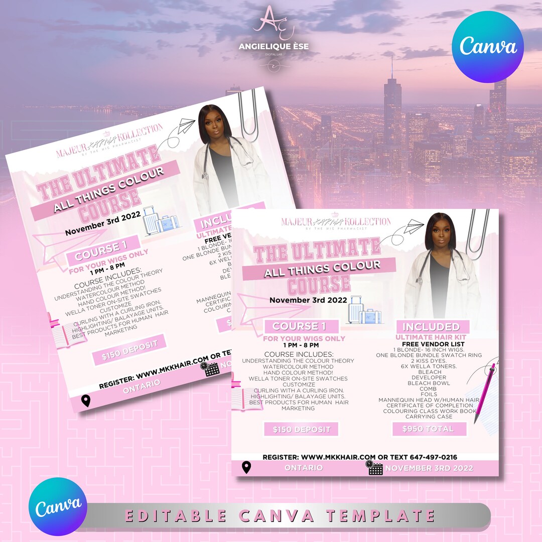 Class Hair Flyer, DIY Flyer Template Design, Sale Flyer, Book Now Flyer ...