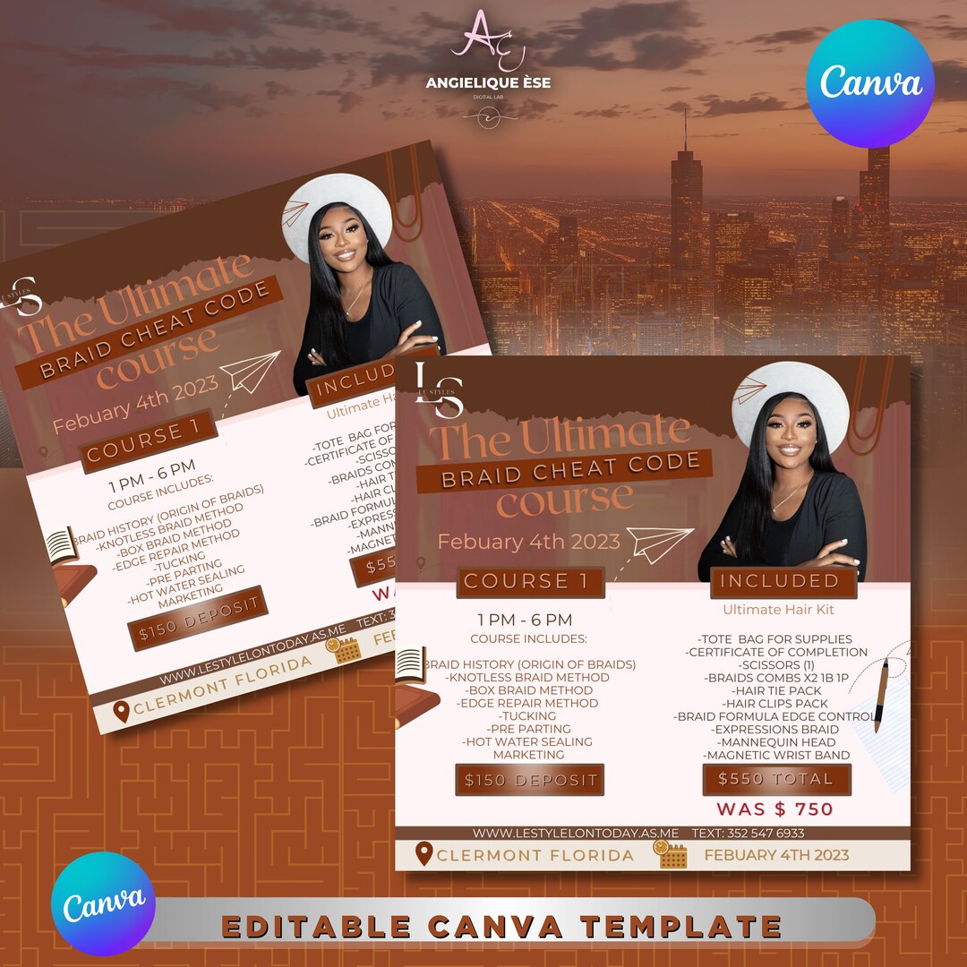 Class Flyer, Course Flyer, Luxury DIY Social Media Flyer, Master Class ...