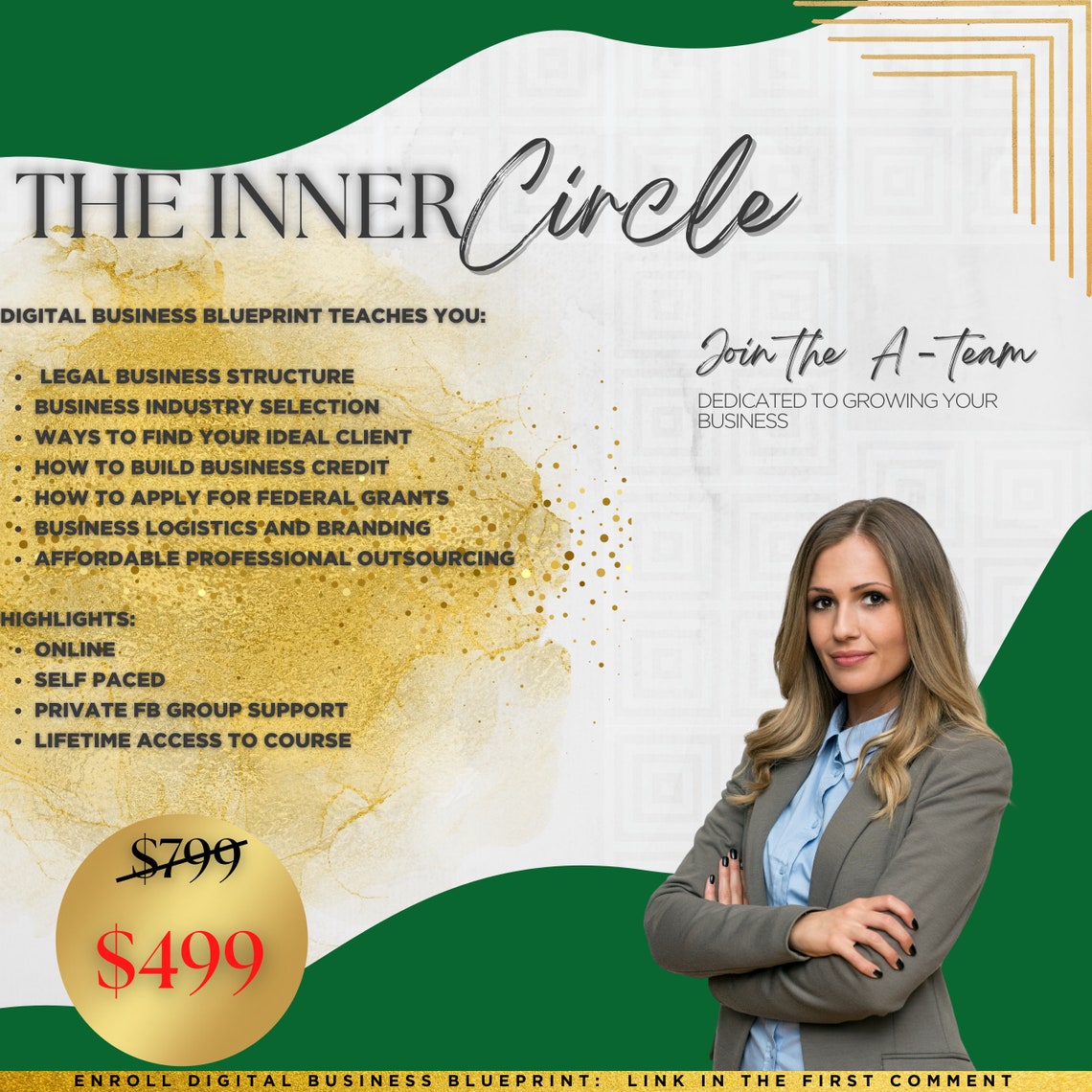 Class Flyer, Course Flyer, Luxury DIY Social Media Flyer, Master Class ...