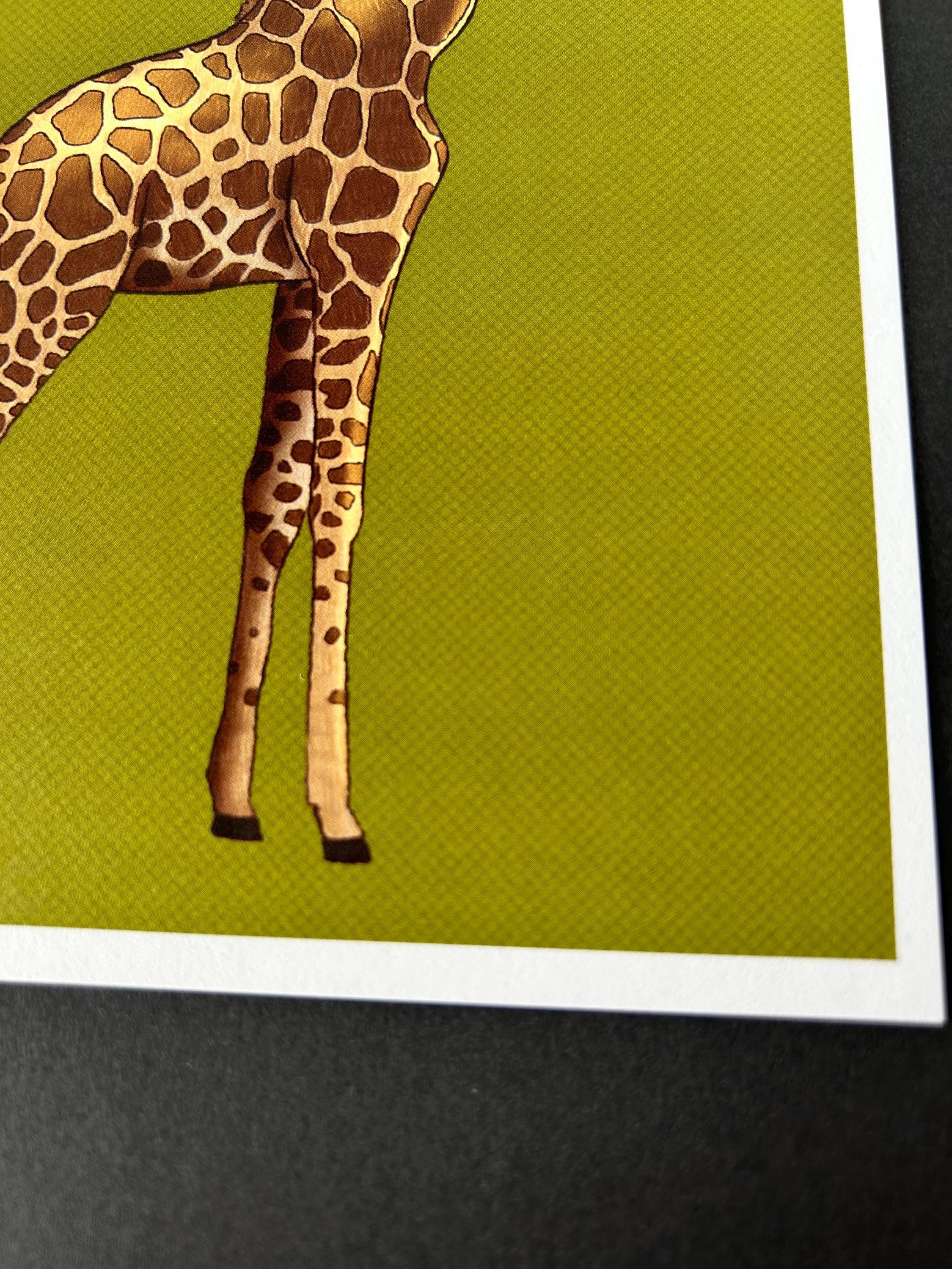 Giraffe Print- Alphabet Letter G - A5 Print - Etsy
