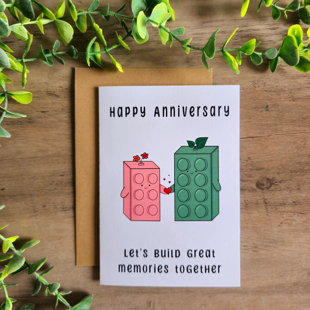 Lego Anniversary Card Greeting Card Card for Your Other Half ...