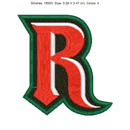 Elegant Letter R Machine Embroidery Design - Etsy