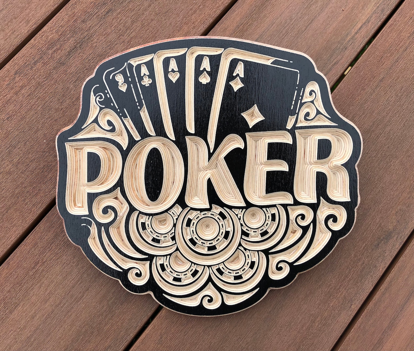 Poker Room Custom Wood Sign Casino Room Sign Family Name - Etsy